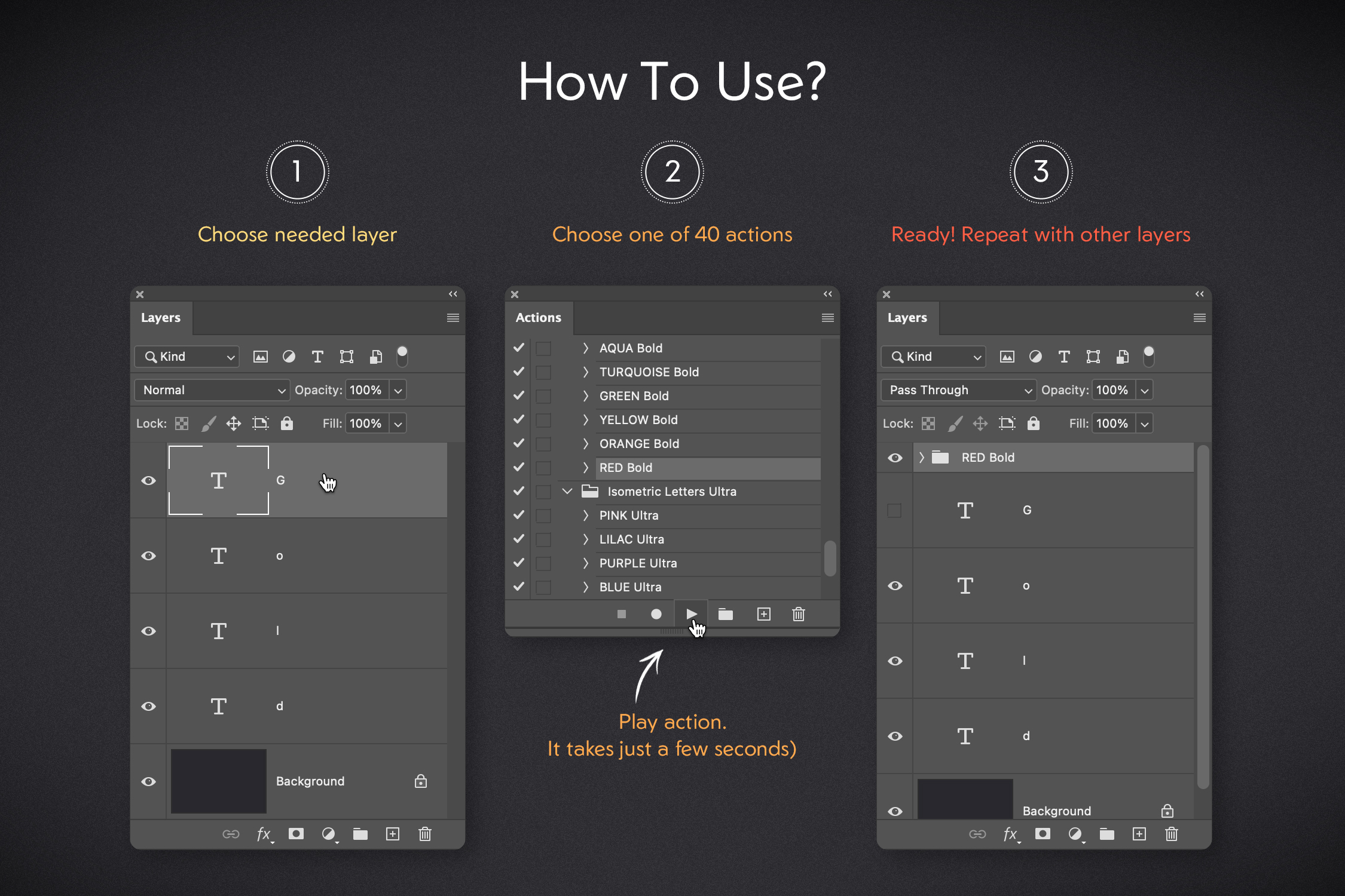 Isometric Photoshop Action, Add-ons | GraphicRiver
