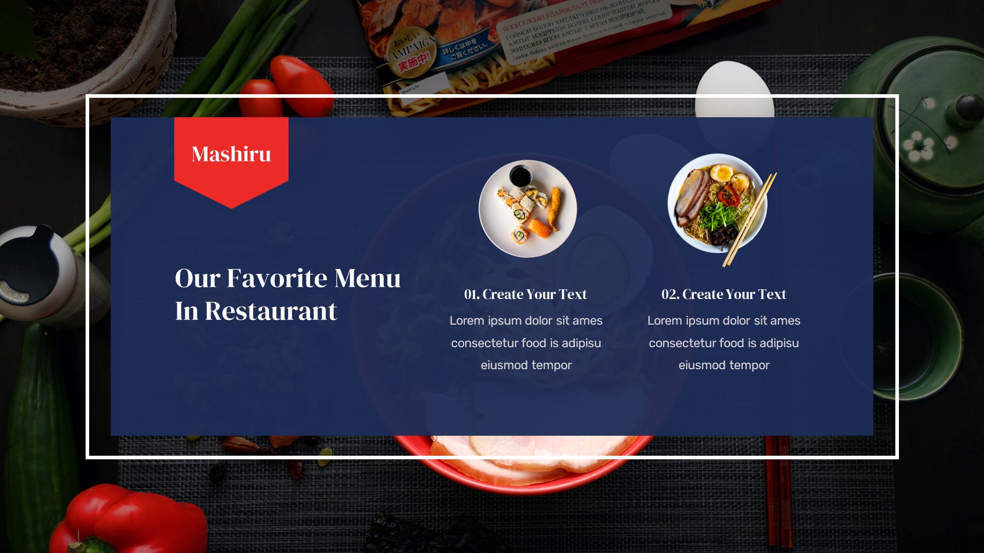 Mashiru - Japanese & Asian Food Restaurant PowerPoint Template ...