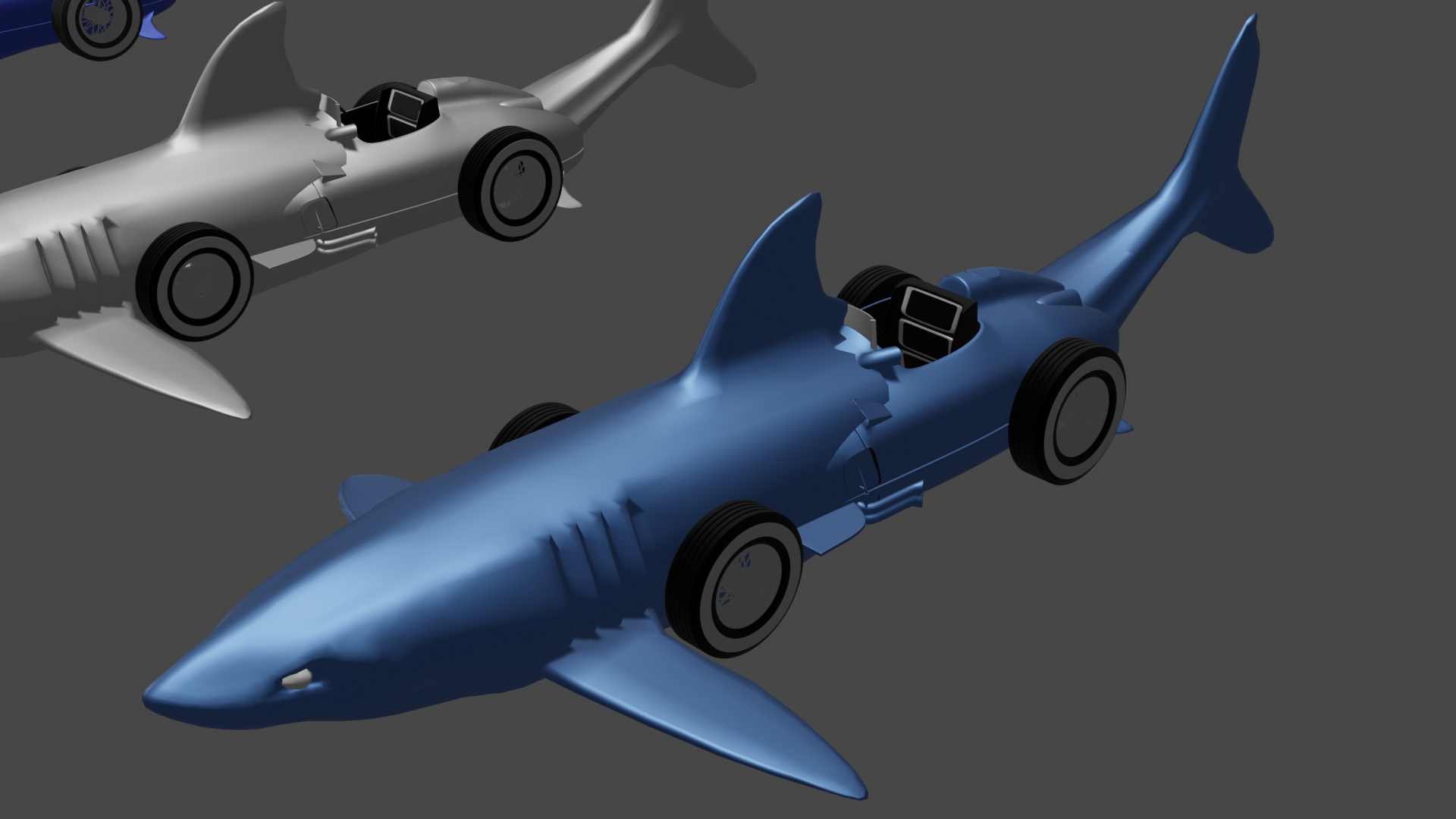 Shark car - Lizzie Fox - Shark car 3d on blender by abdulwahab10101a