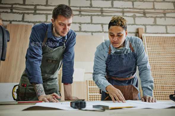 Carpenters Designing Project Stock Photo by seventyfourimages | PhotoDune
