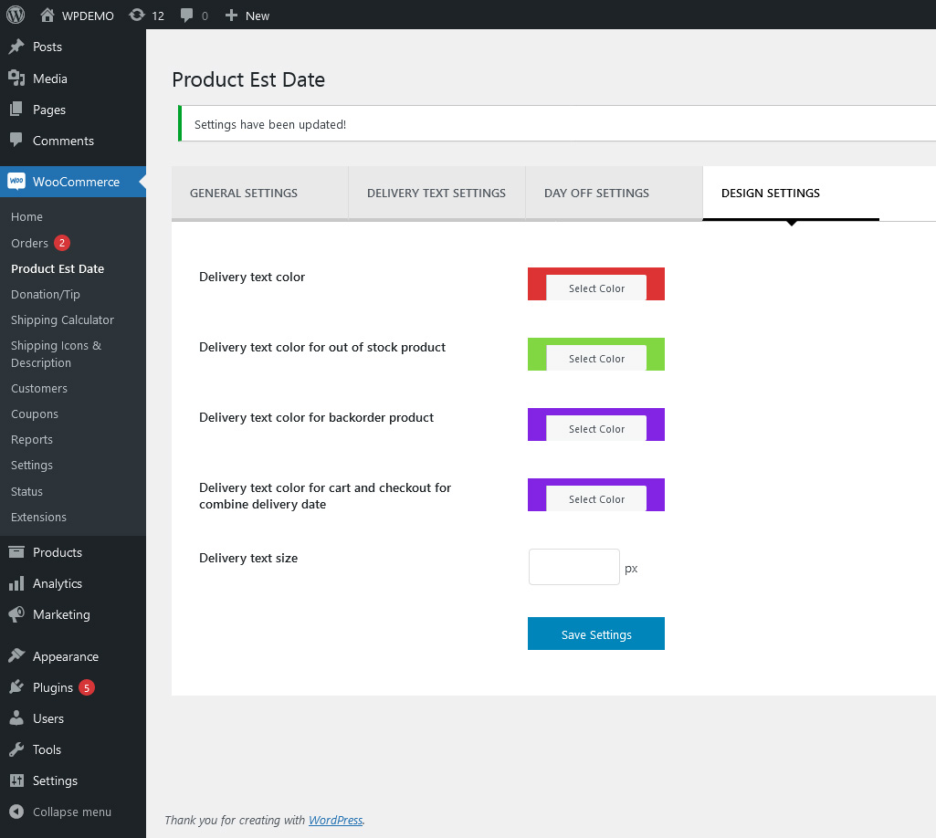 WooCommerce Estimated Delivery Or Shipping Date Per Product by magerips