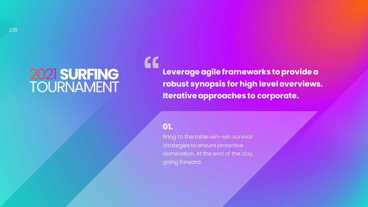 Surf Club Creative Surfing PowerPoint Template, Presentation Templates