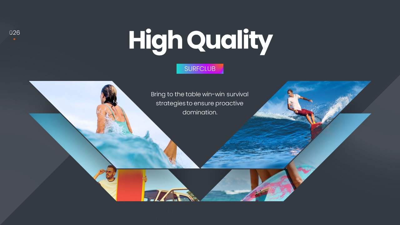 Surf Club Creative Surfing PowerPoint Template, Presentation Templates