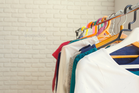 Clothing rack Stock Photo by FabrikaPhoto | PhotoDune
