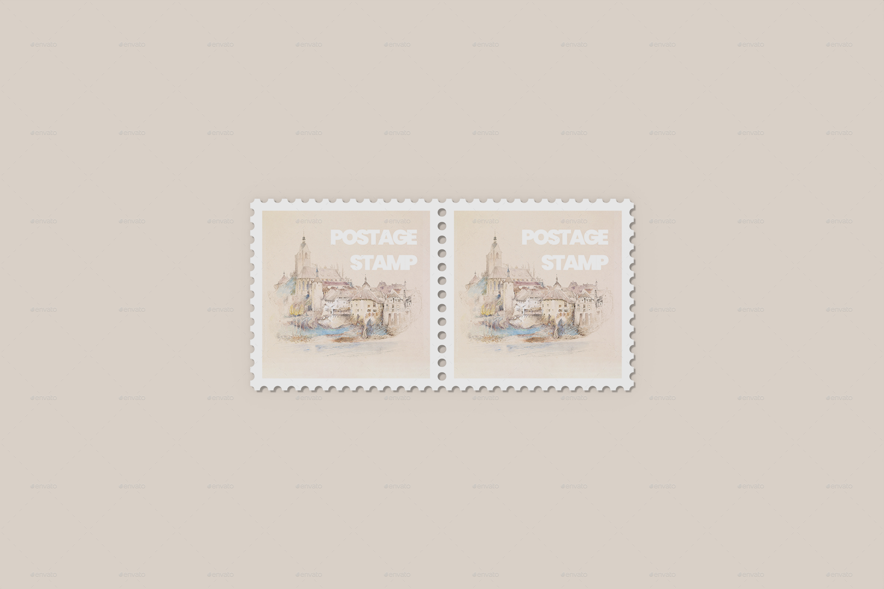 Square Postage Stamp Mockup, Graphics | GraphicRiver