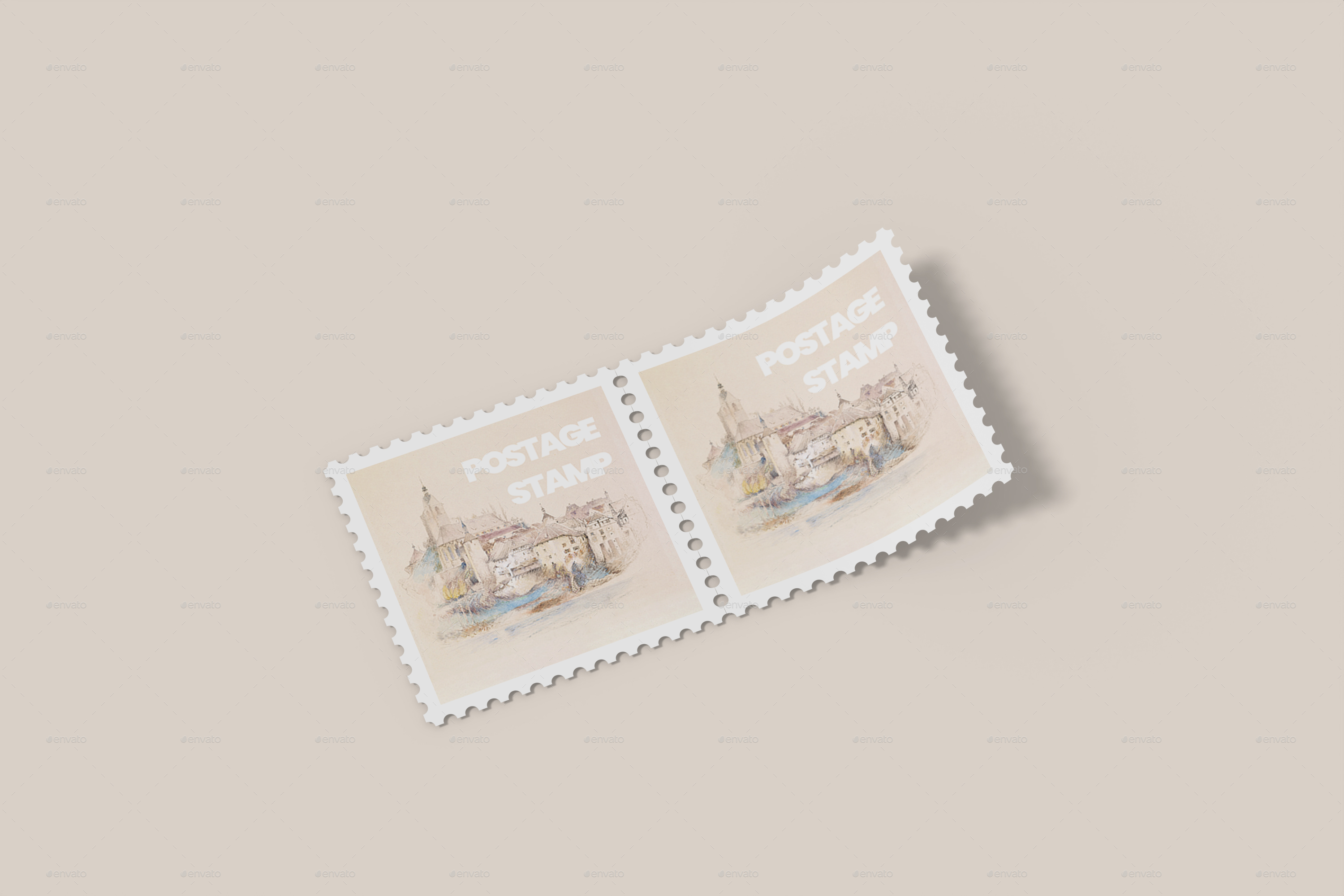 Square Postage Stamp Mockup, Graphics | GraphicRiver