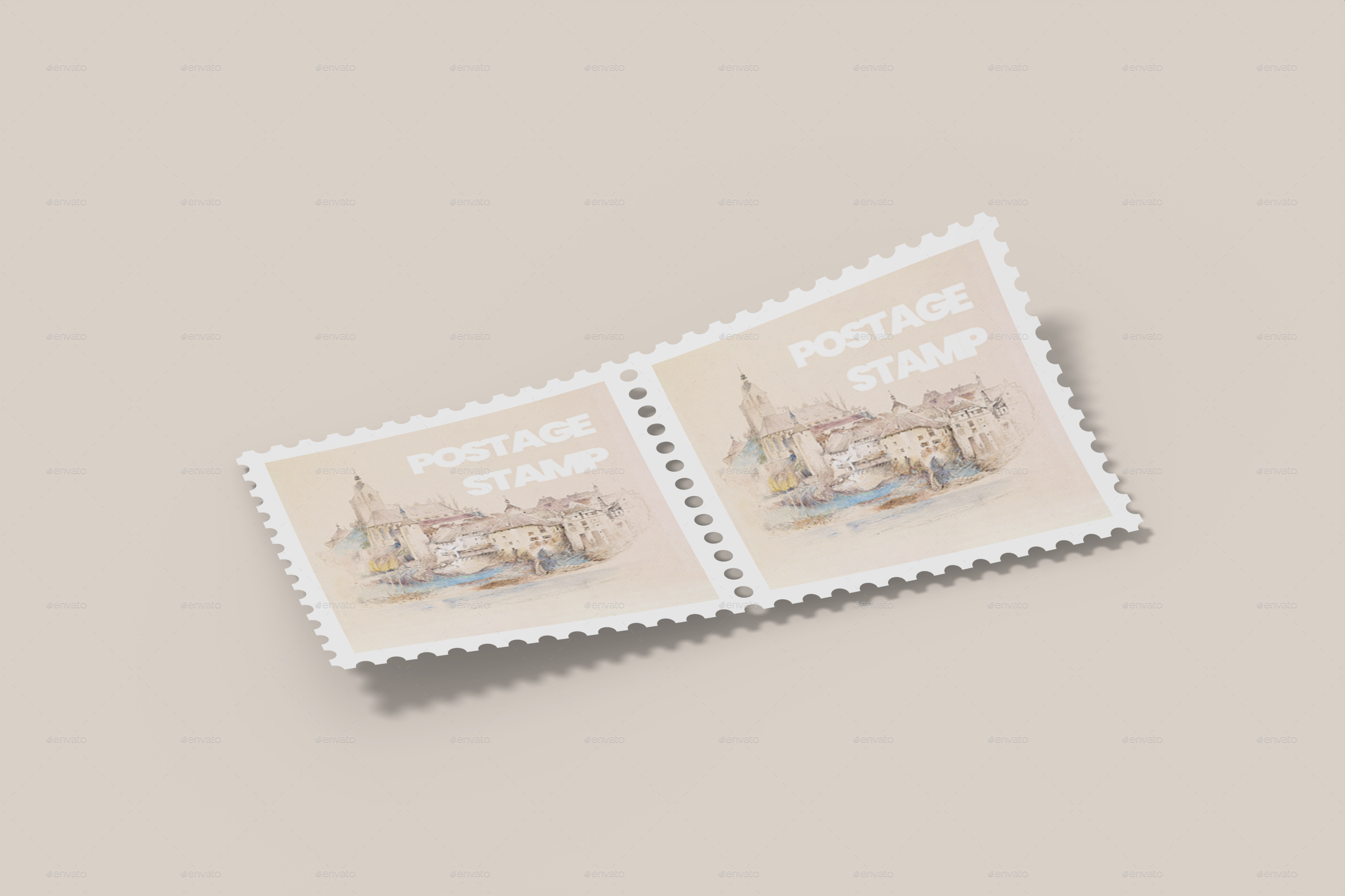 Square Postage Stamp Mockup, Graphics | GraphicRiver