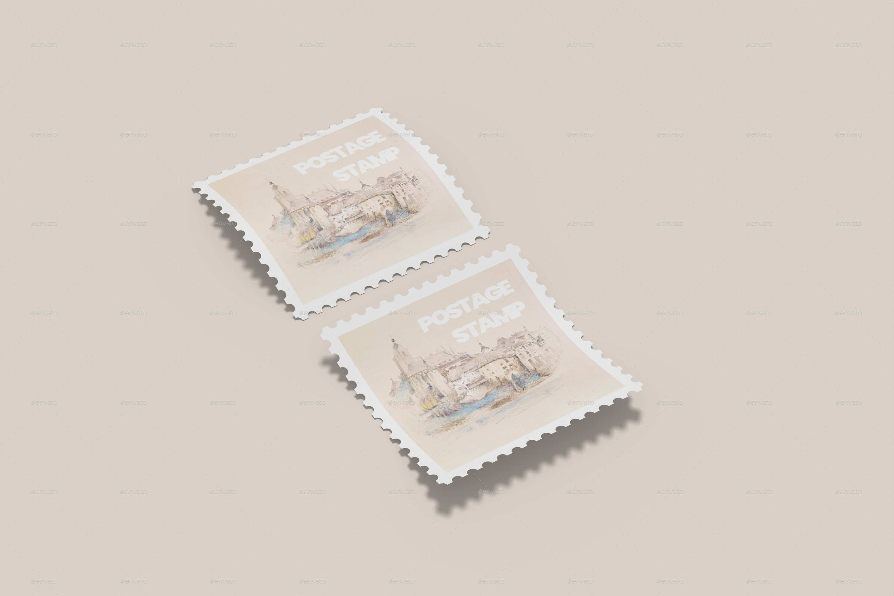 Square Postage Stamp Mockup, Graphics | GraphicRiver