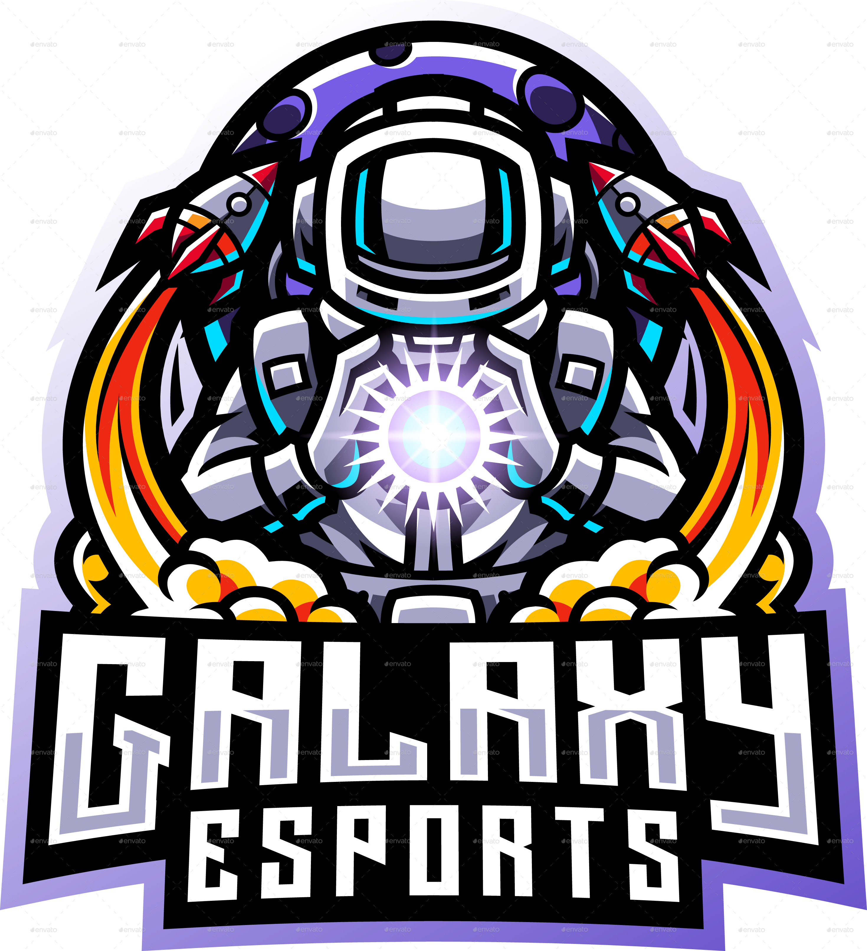 Galaxy Astronaut Esport Mascot, Vectors | GraphicRiver