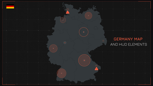 Germany Map and HUD Elements, After Effects Project Files | VideoHive