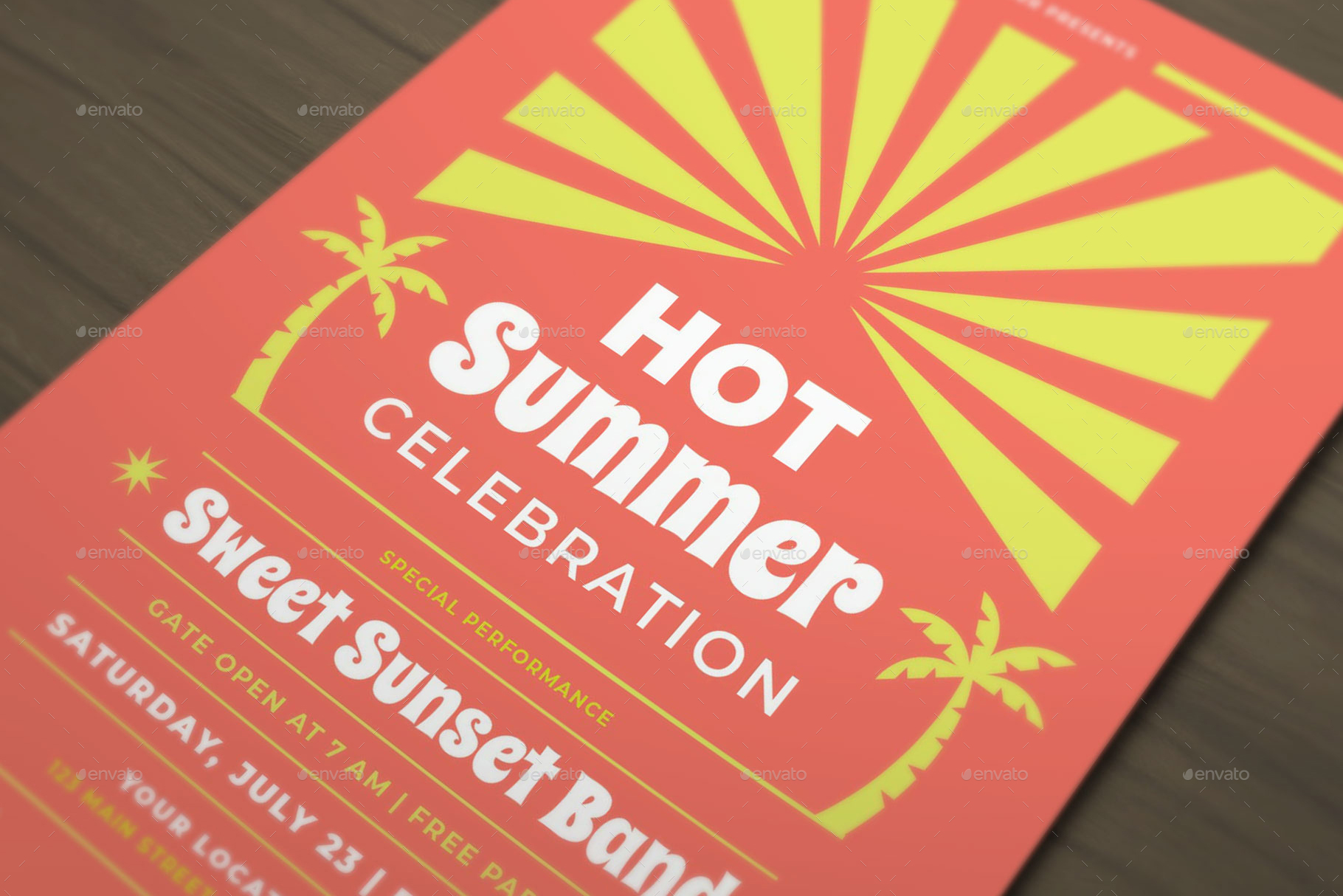 Hot Summer Celebration Template Set, Print Templates | GraphicRiver