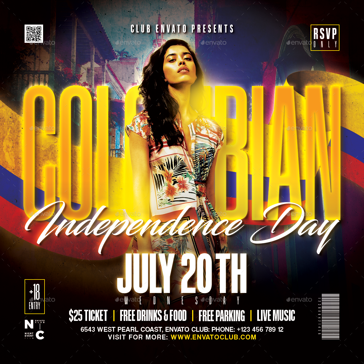 Colombian Independence Day Flyer, Print Templates | GraphicRiver