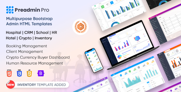 Preadmin Pro - Multipurpose Admin HTML Templates HR | CRM | Hospital ...