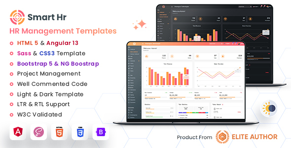 SmartHR - HR, Payroll, Project, Management Admin Template with RTL ...