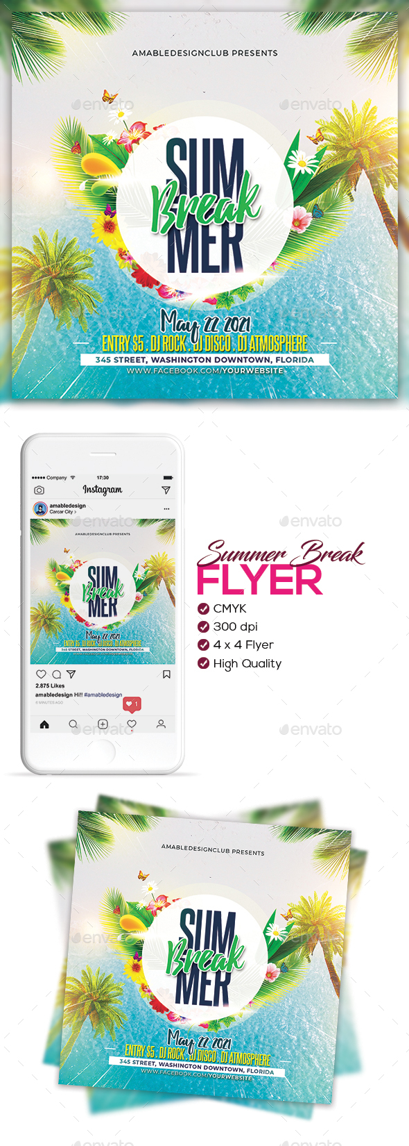 Summer Event Flyer Bundle, Print Templates | GraphicRiver