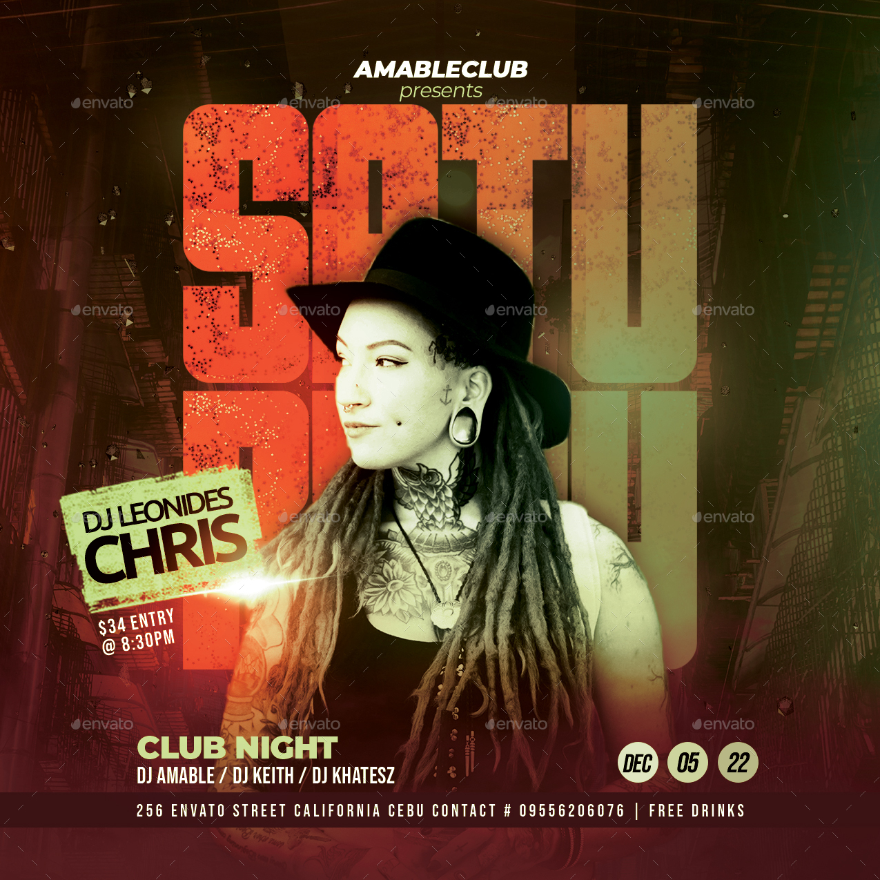 Club Party Flyer/Poster, Print Templates | GraphicRiver