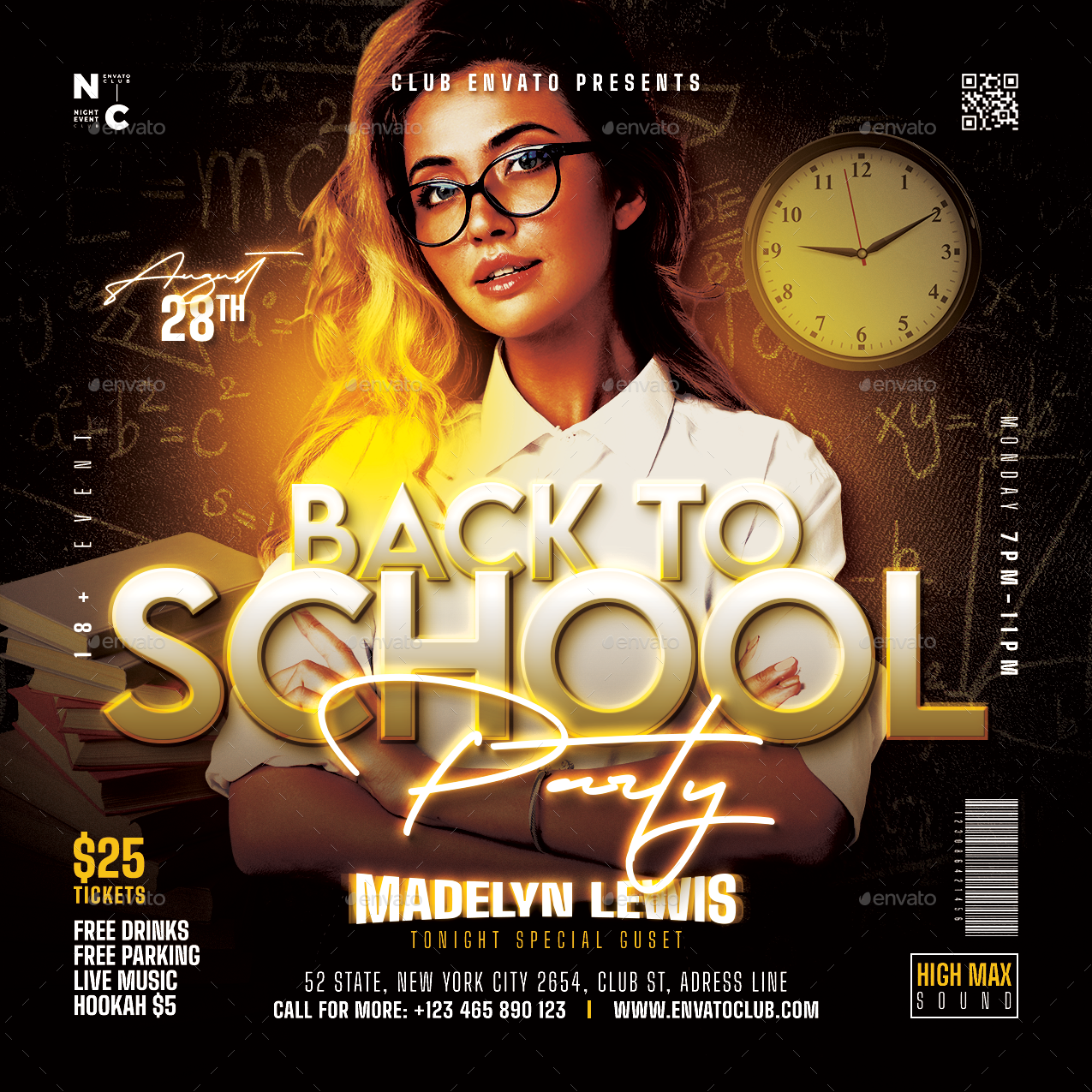 Back to School Party Flyer, Print Templates | GraphicRiver