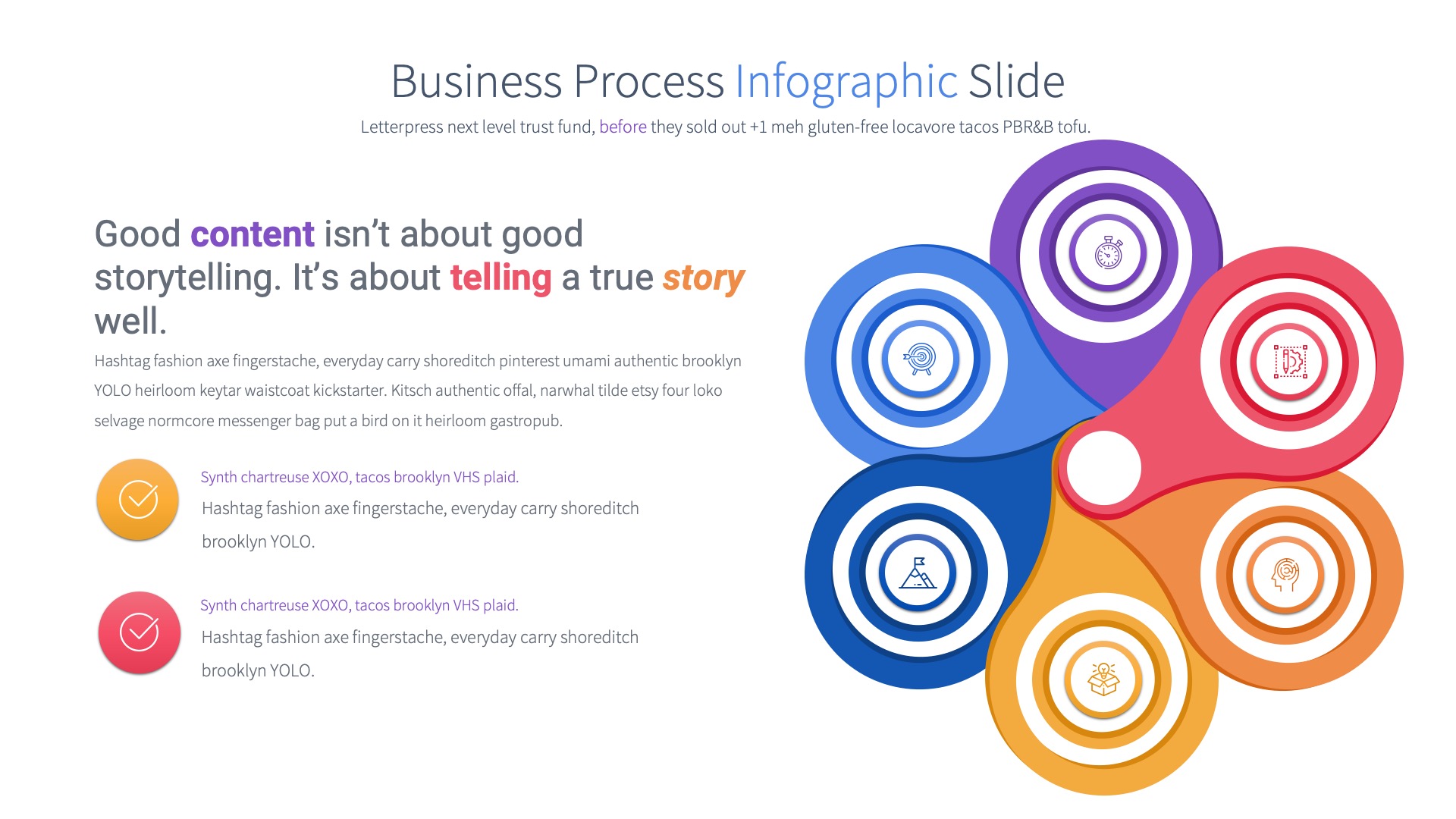 Business Process - Keynote Infographics Slides, Presentation Templates