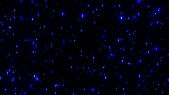 Neon twinkling dots blue particles background, Motion Graphics | VideoHive