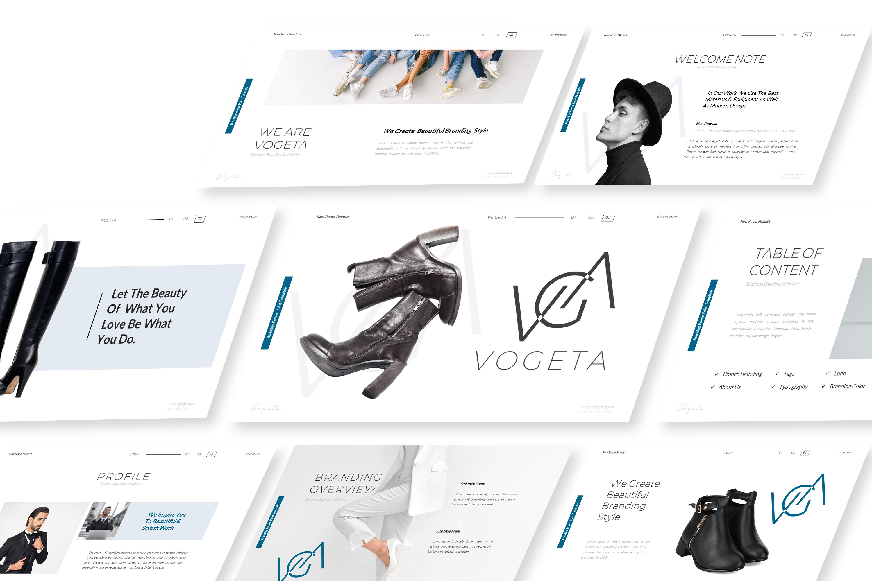 Vogeta Branding Guidline Powerpoint Template by Focusdesigntem ...