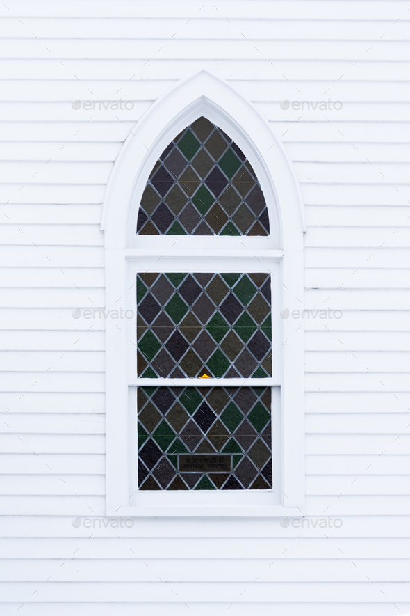 Beautiful Stained Glass Window On Wall of Church. Stock Photo by Andy ...