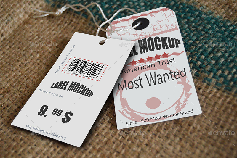 Cardboard Label Tag Mockup, Graphics | GraphicRiver