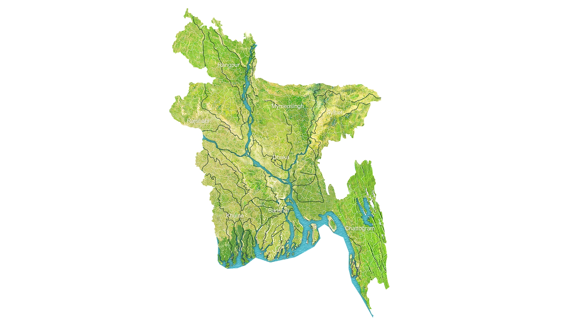 Bangladesh 3d Map by Polygon3d | 3DOcean