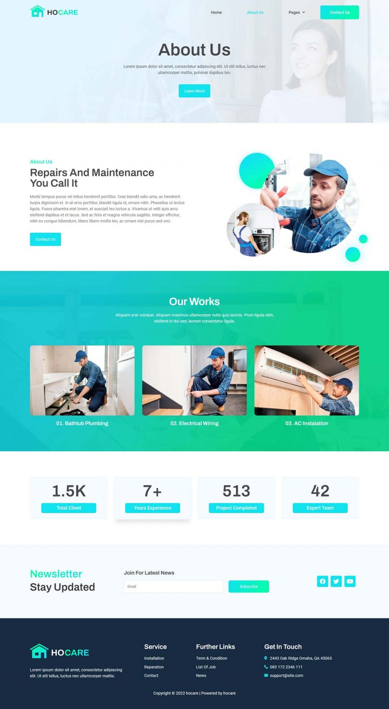 Hocare - Home Service Elementor Template Kit by Kitpro | ThemeForest