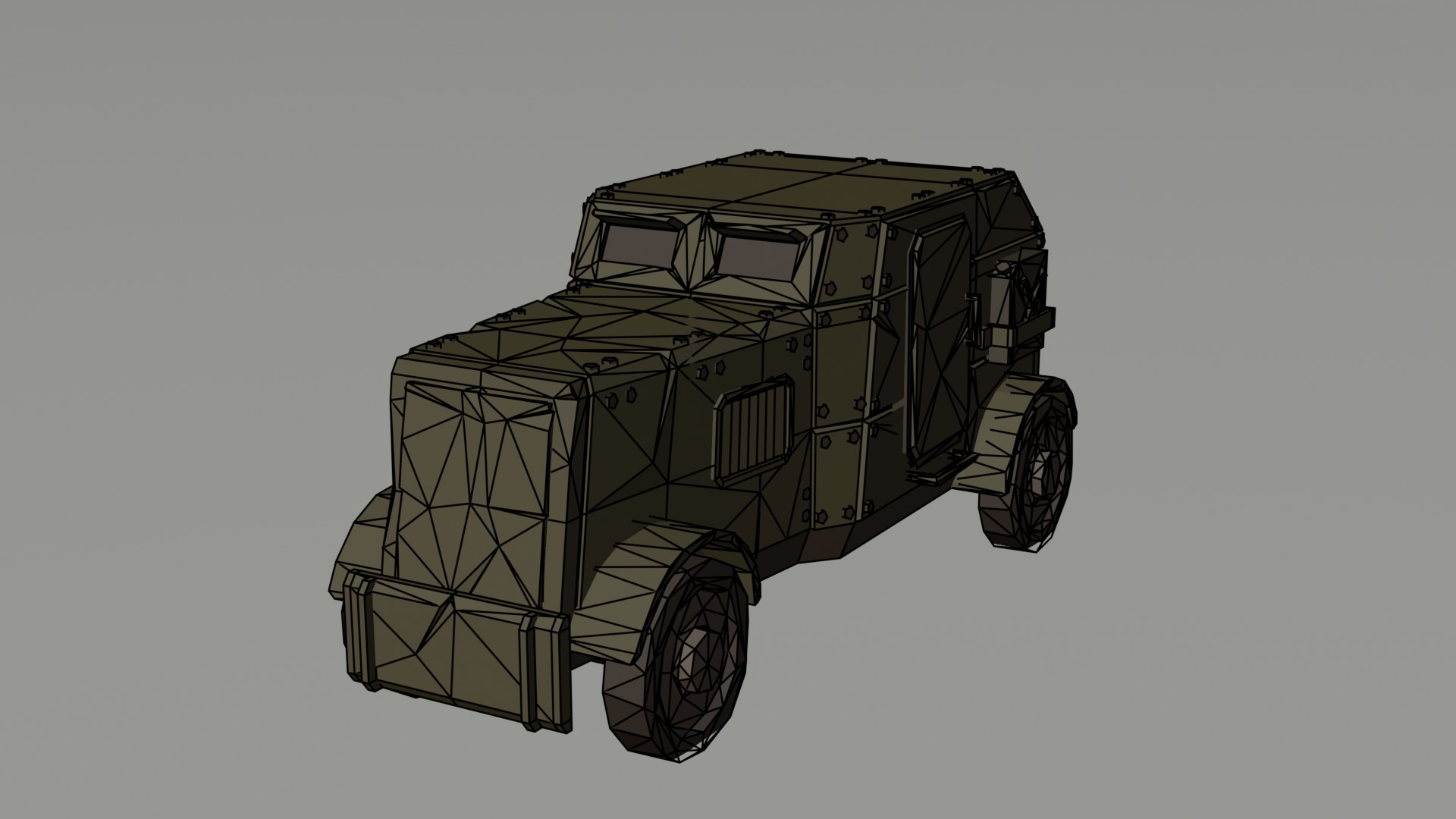 Dieselpunk cartoon armored car kit by Tykryk | 3DOcean