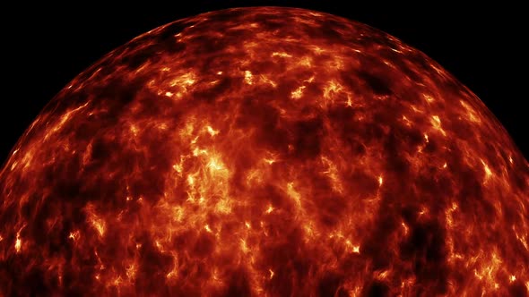 Digital Rendering Red Burning Fire Planet, Motion Graphics | VideoHive