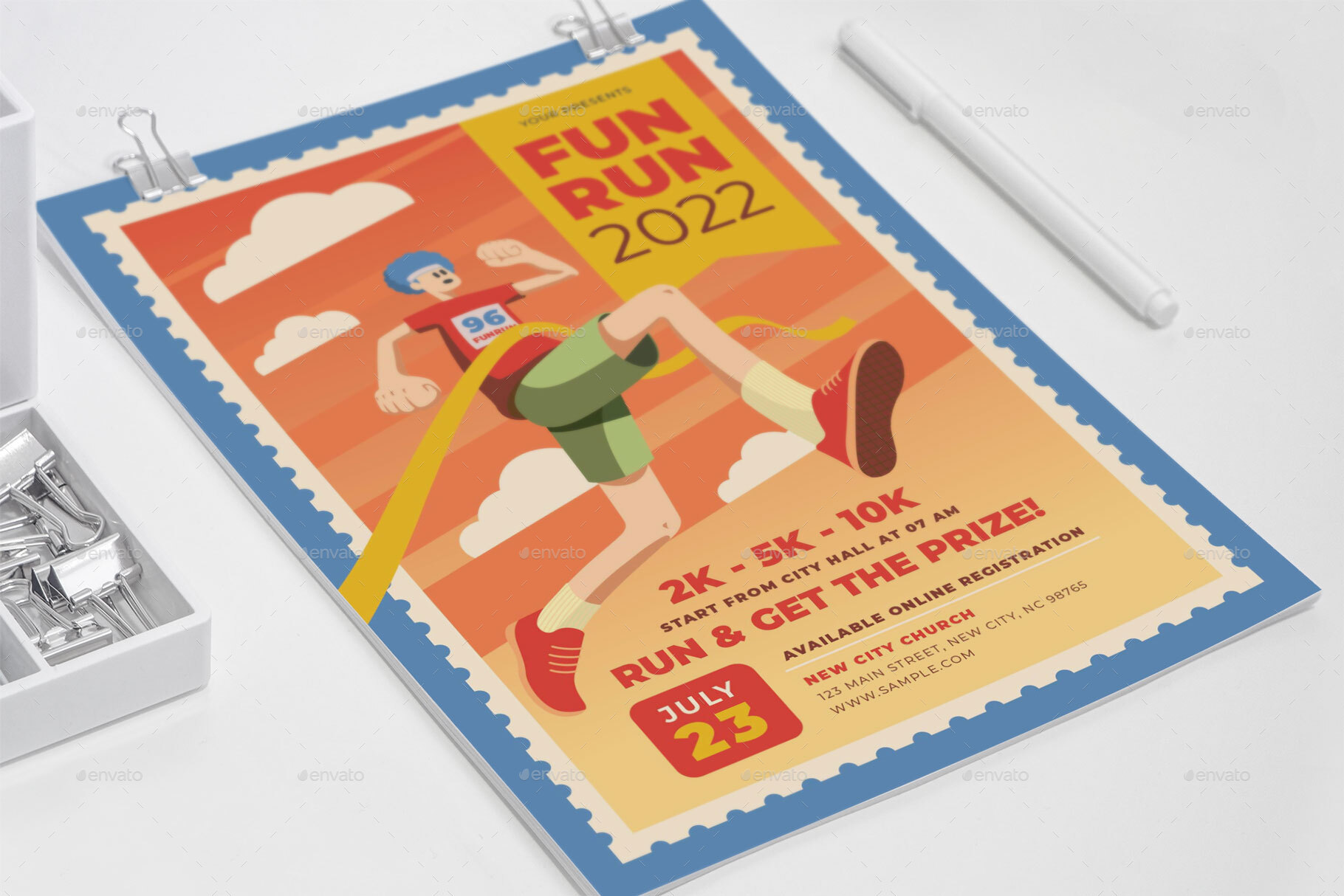 Fun Run Summer Template Set, Print Templates | GraphicRiver