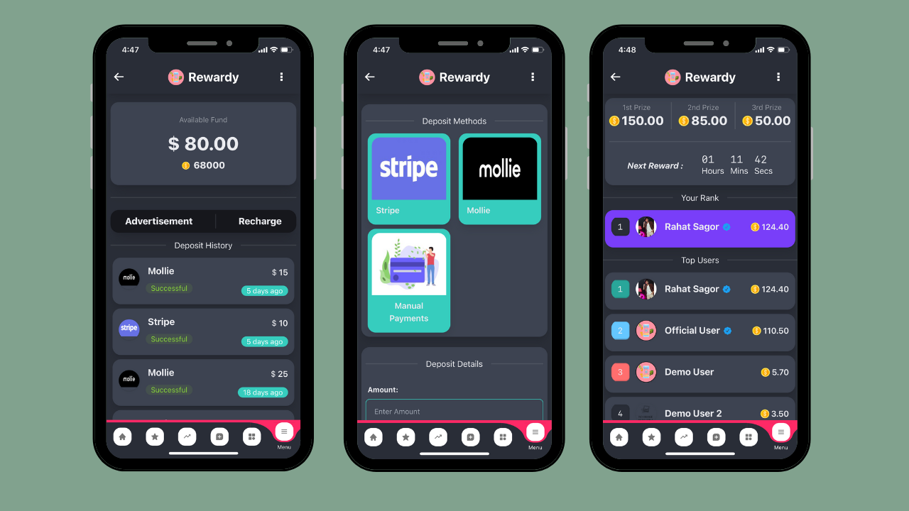 Rewardy - Status App with Reward Points + PWA + Backend by rsapplicationbd