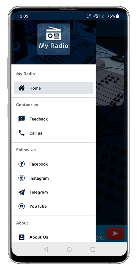 My Radio - Android Radio App (Single Station) by AndroMOB | CodeCanyon