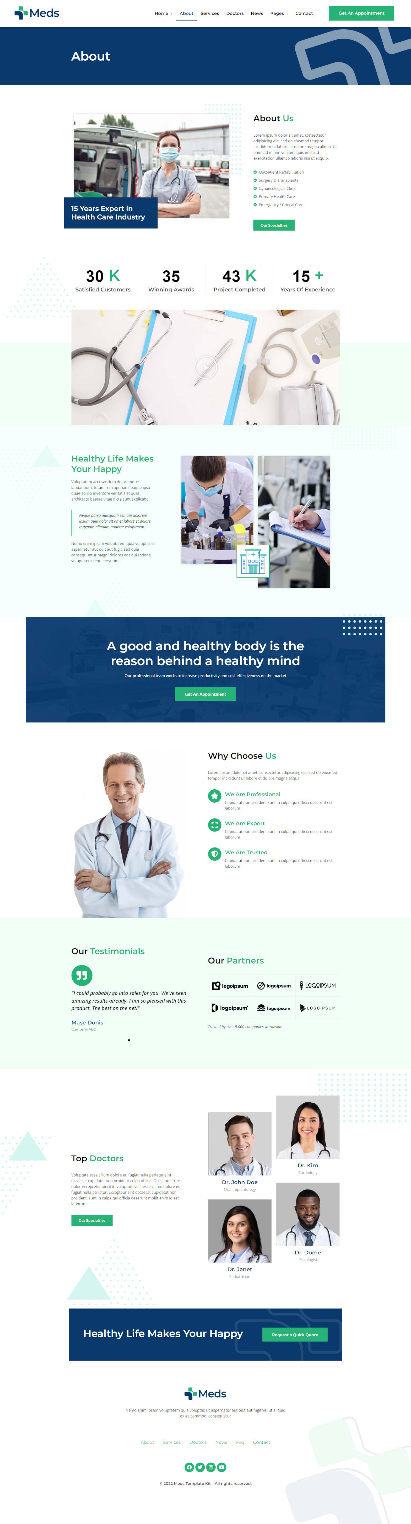 Meds - Health & Medical Elementor Template Kit by rudhisasmito ...