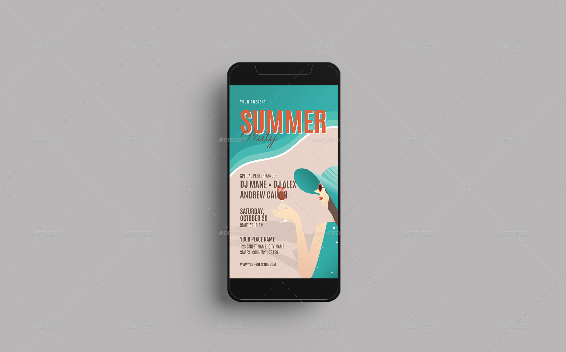 Summer Party Flyer, Print Templates | GraphicRiver