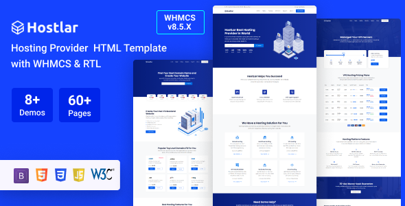 Hostlar – Domain Hosting Provider HTML Template with WHMCS and RTL by ...
