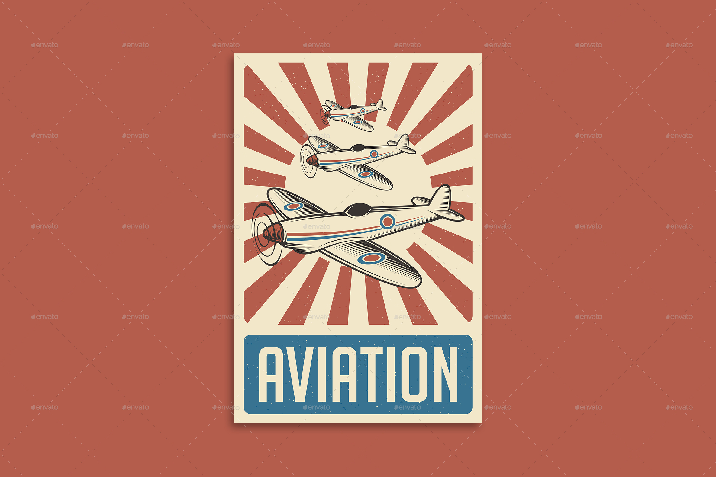 4 Vector Images of Retro Aviation Poster, Vectors | GraphicRiver