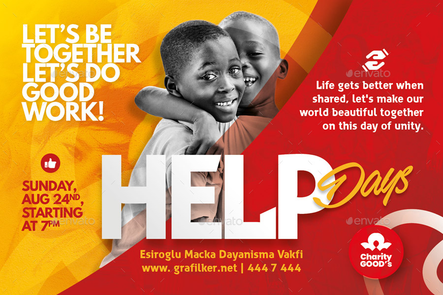 Charity Postcard Templates, Print Templates | GraphicRiver