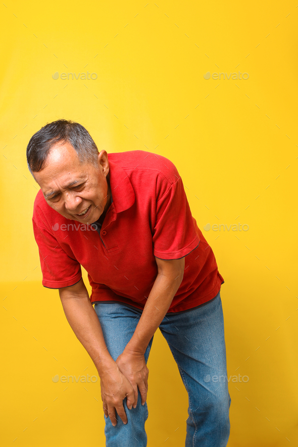 Old man get knee pain Stock Photo by Garakta-Studio | PhotoDune
