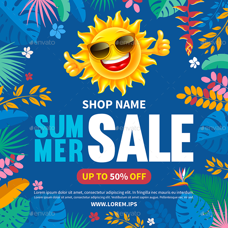 Summer Sale Set, Print Templates | GraphicRiver