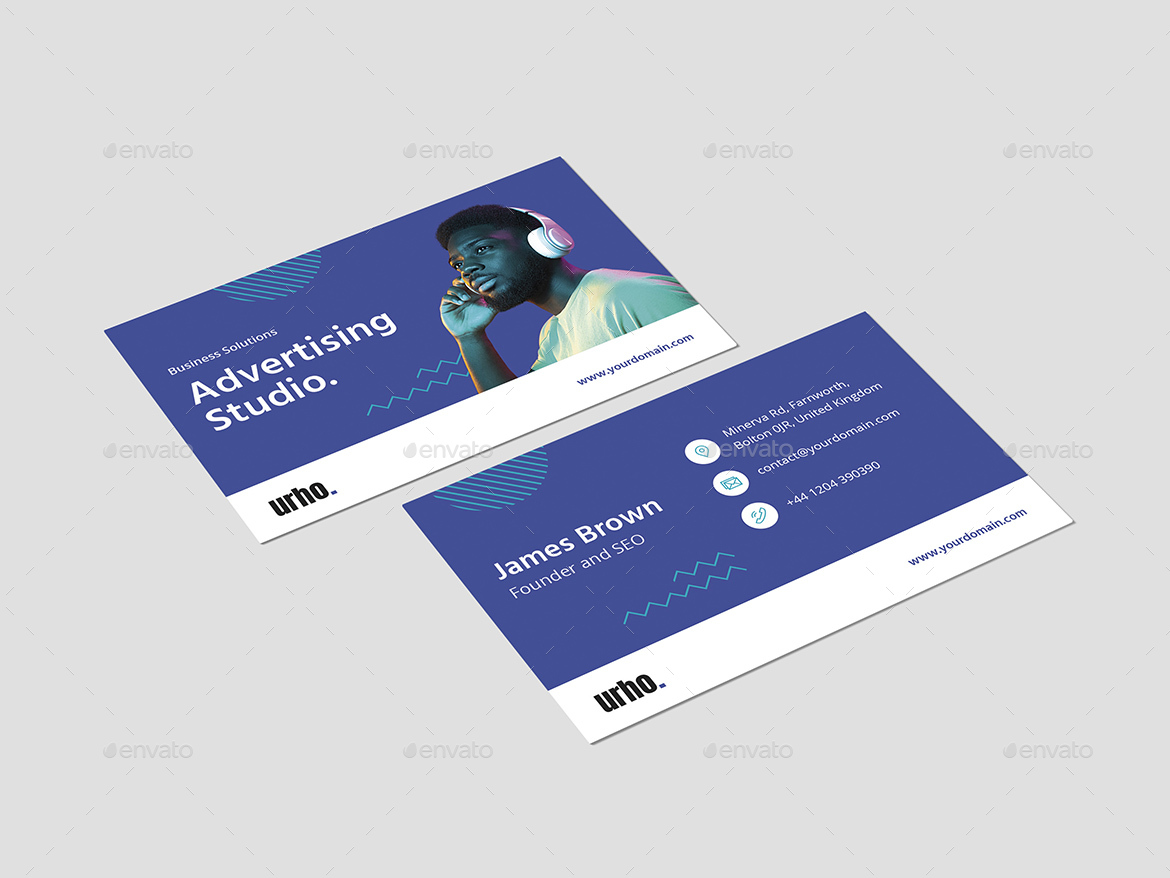Urho Creative Studio Business Card Template, Print Templates | GraphicRiver