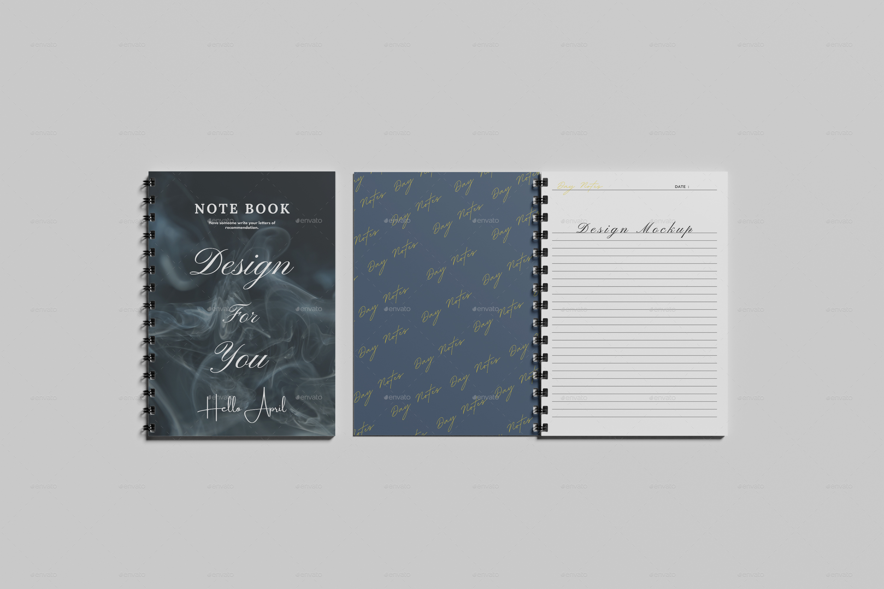 A4 Spiral Notebook Mockup, Graphics | GraphicRiver