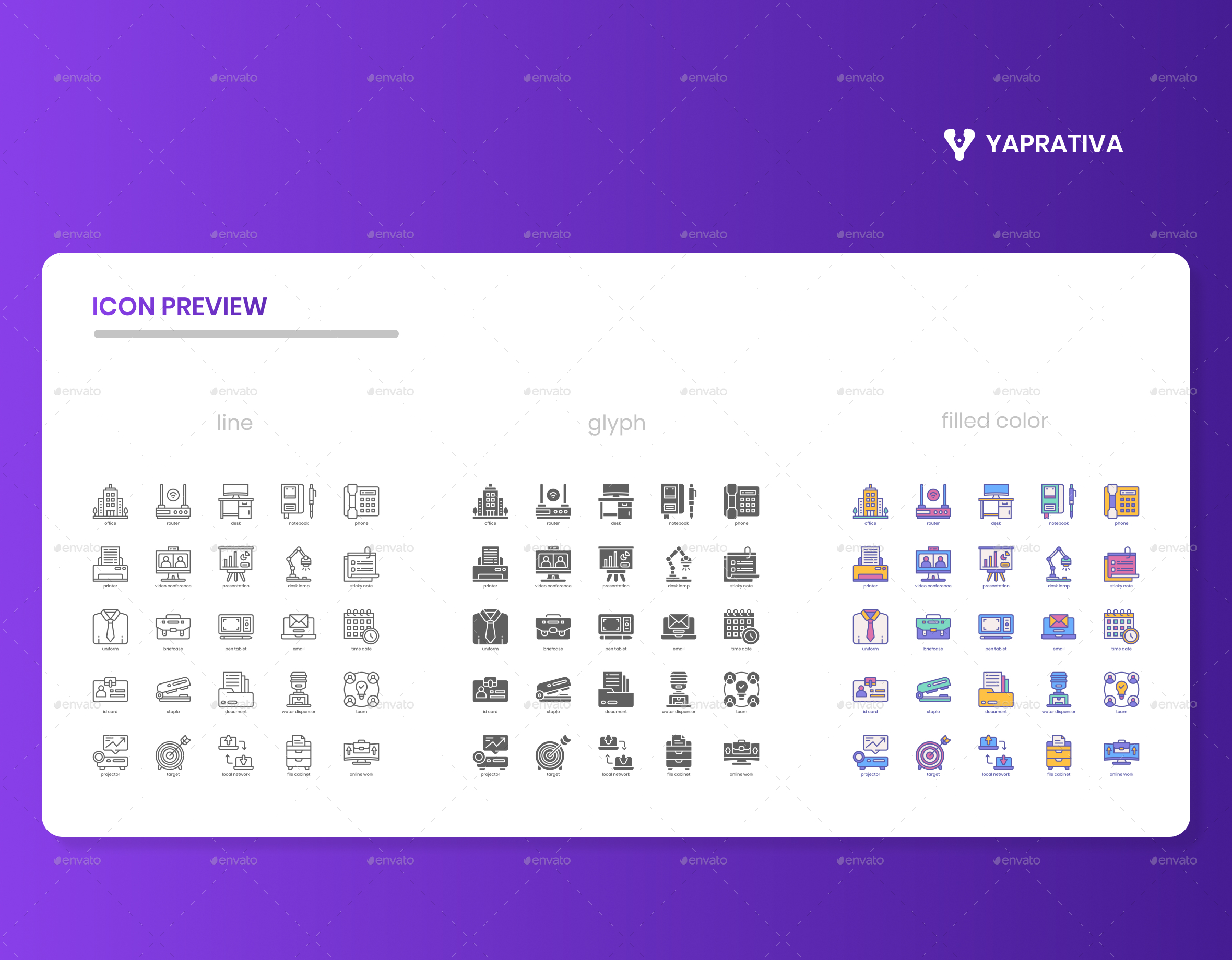 Coworking Space Icon Pack, Icons | GraphicRiver