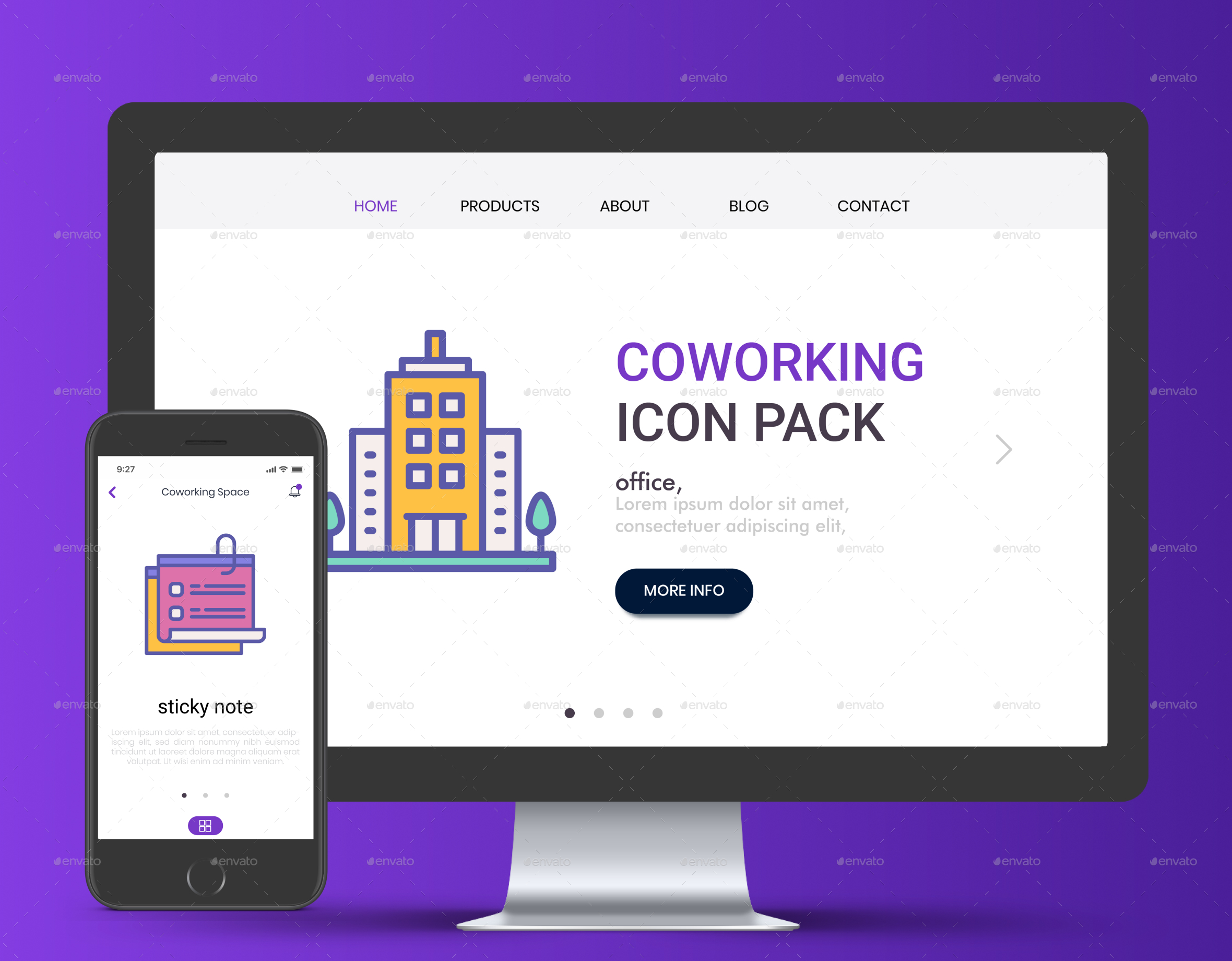 Coworking Space Icon Pack, Icons | GraphicRiver