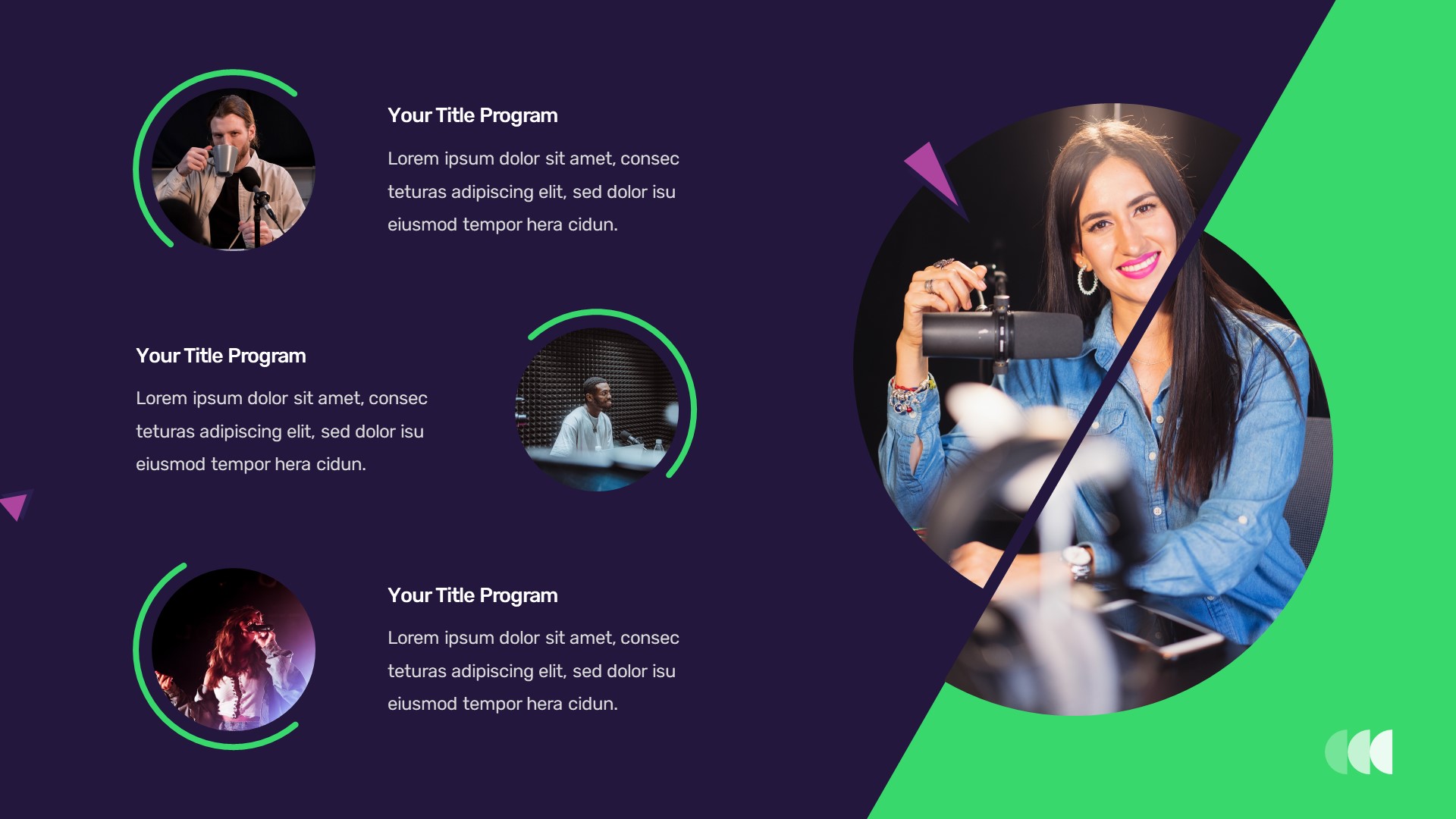 Podcast & Radio Station PowerPoint Template, Presentation Templates