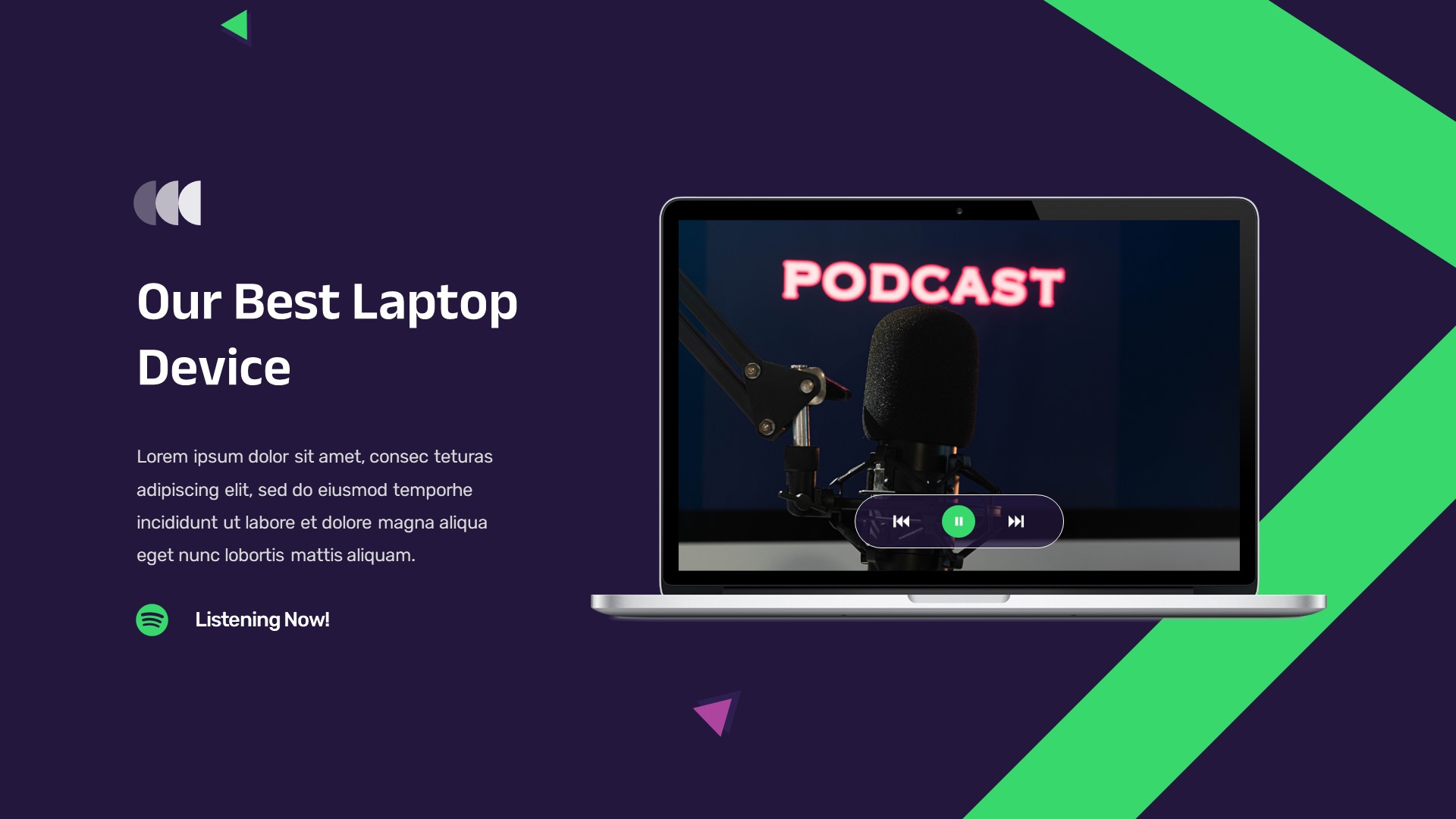 Podcast & Radio Station PowerPoint Template, Presentation Templates