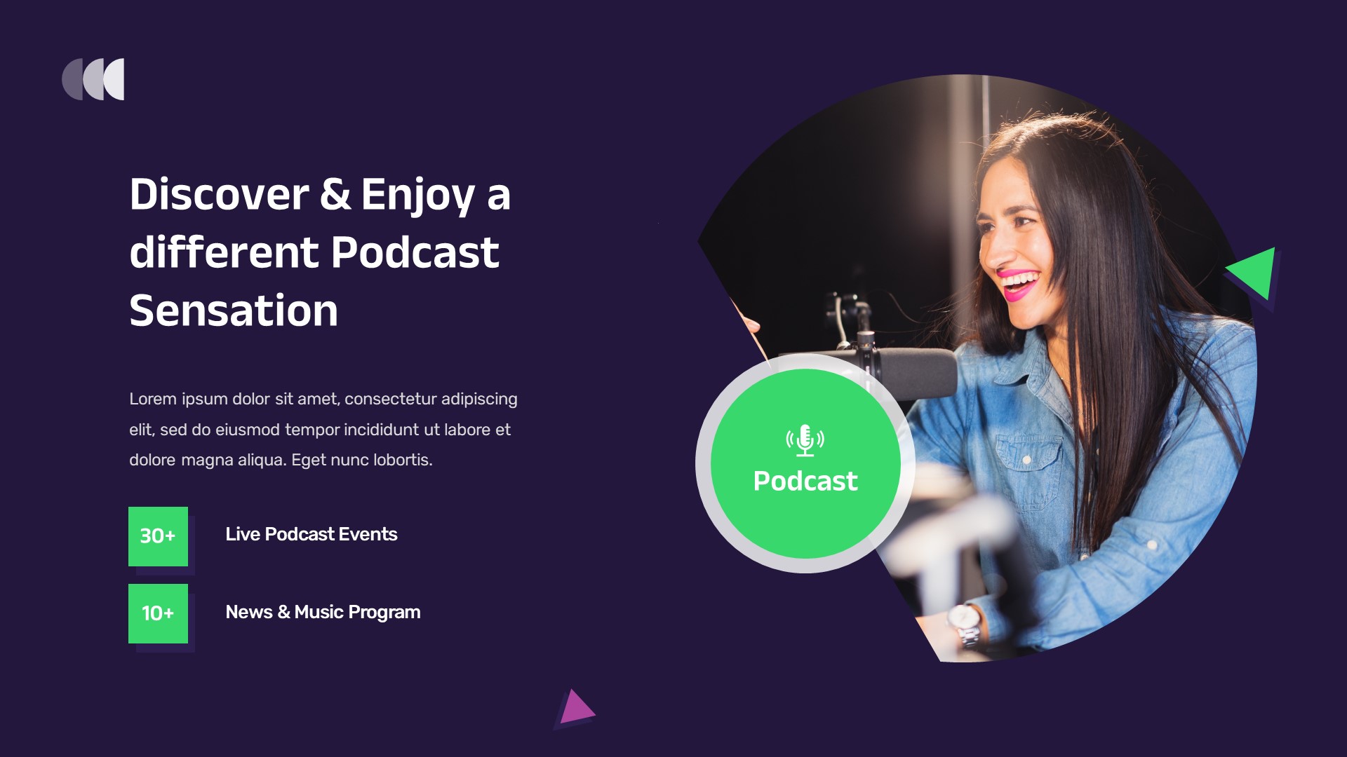 Podcast & Radio Station PowerPoint Template, Presentation Templates
