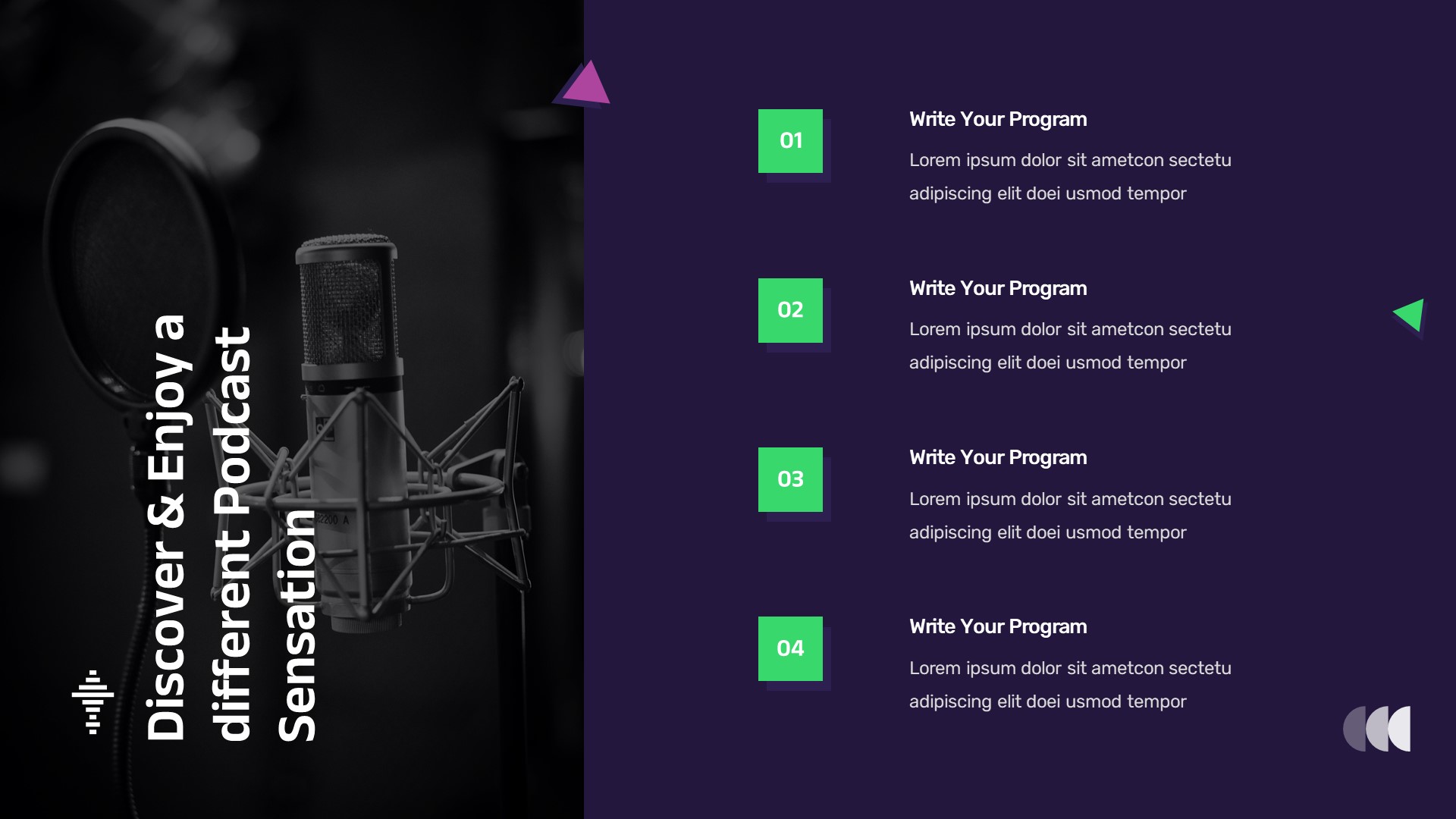 Podcast & Radio Station PowerPoint Template, Presentation Templates