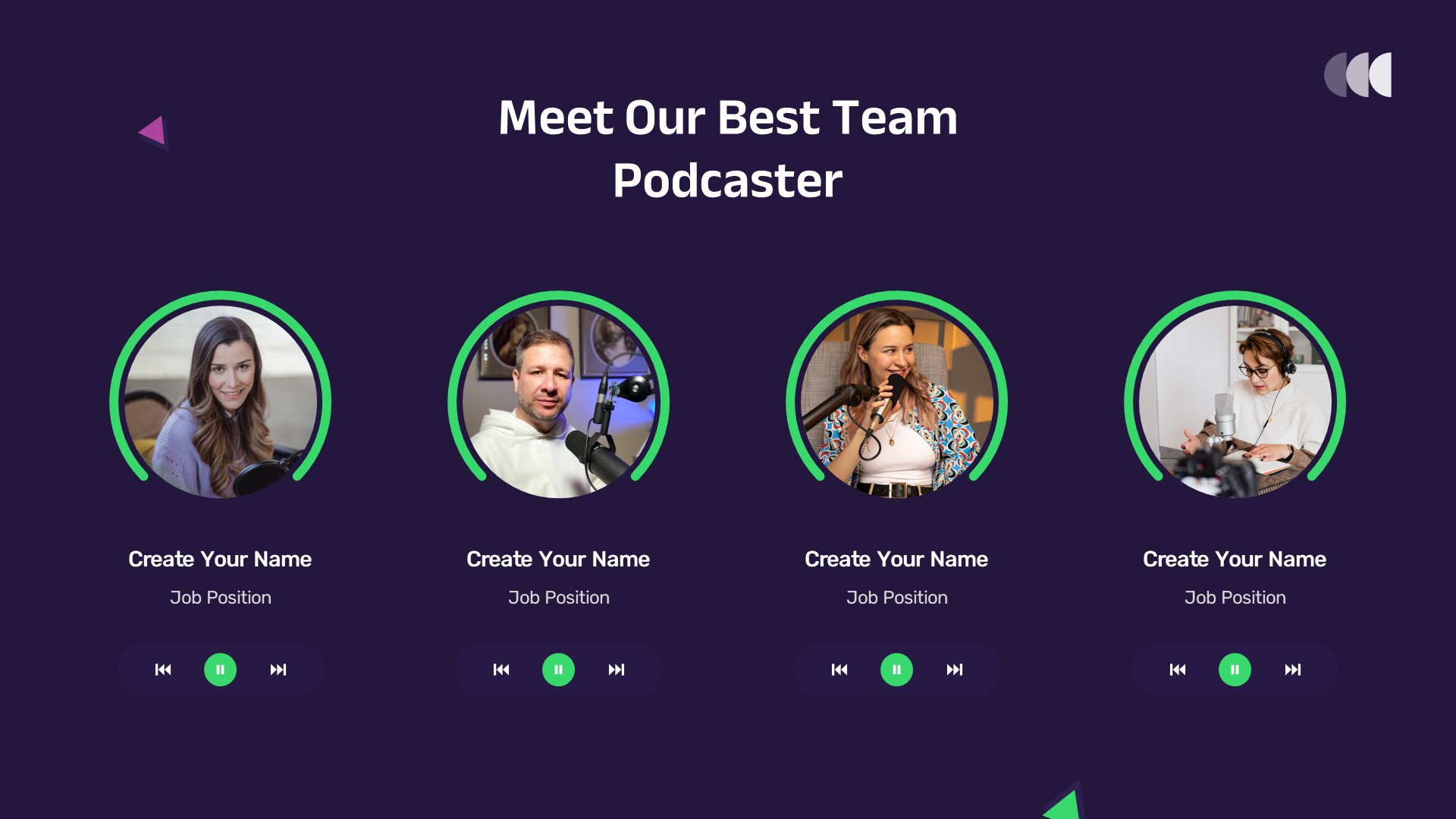 Podcast & Radio Station Google Slides Template, Presentation Templates