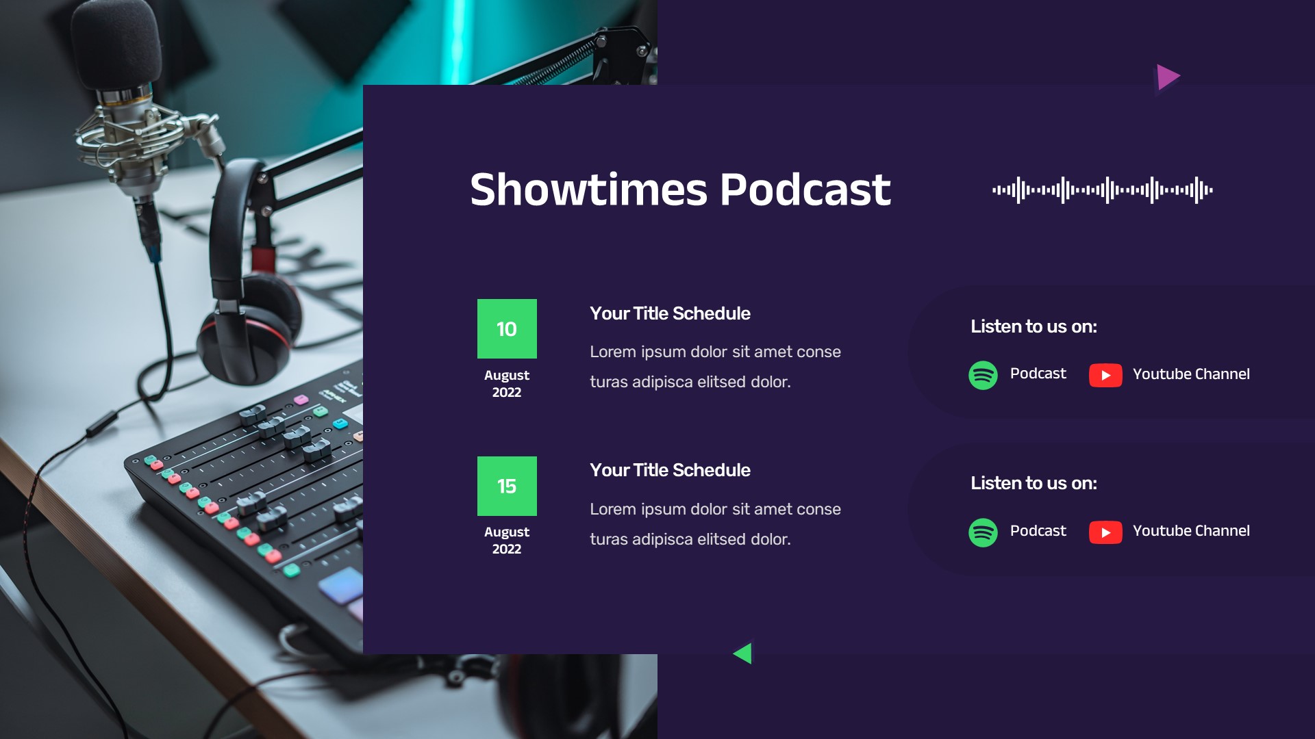 Podcast & Radio Station Google Slides Template, Presentation Templates